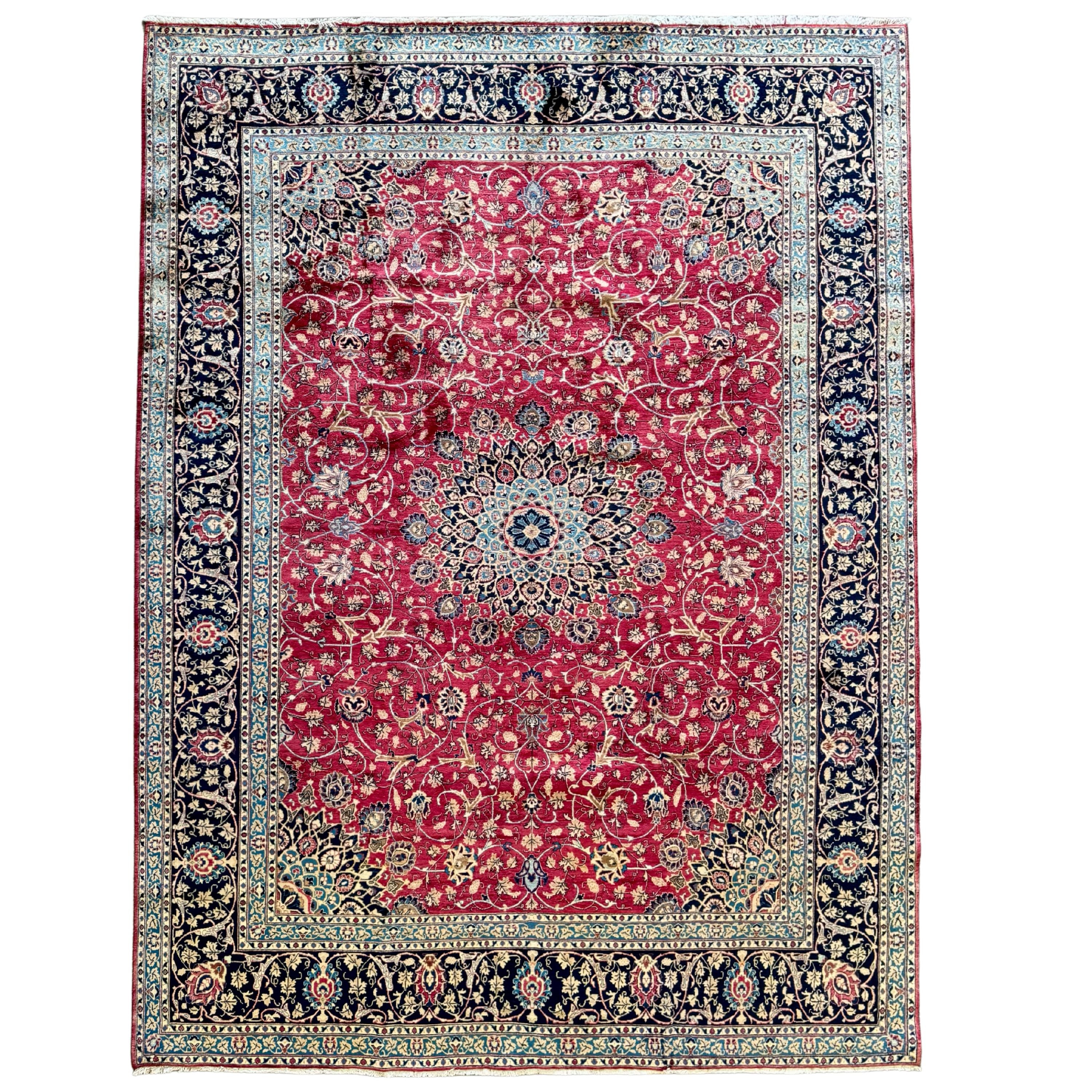 Parmenio - Vintage Hand Made Kirman Persian Carpet – The Fine Rug Company